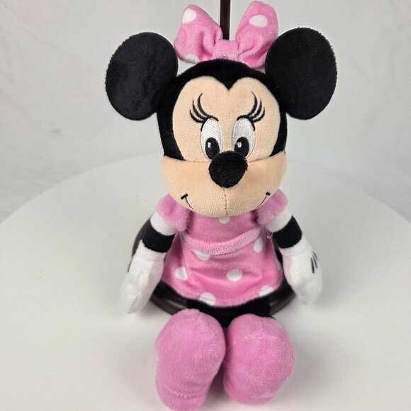 Disney | Toys | Disney Junior Minnie Mouse Plush Pink Polka Dot Dress ...